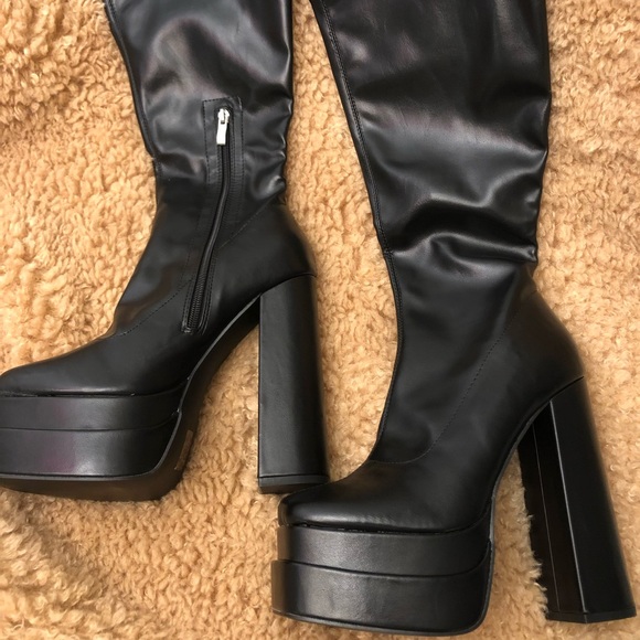 PrettyLittleThing | Shoes | Plt Double Platform Boots | Poshmark